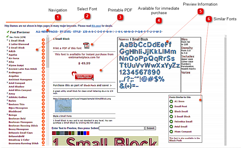 Font Preview | Your Embroidery Headquarters